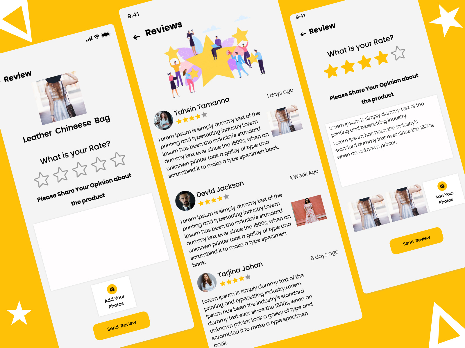 Product_Review_App_UI by Tahsin Tamanna on Dribbble