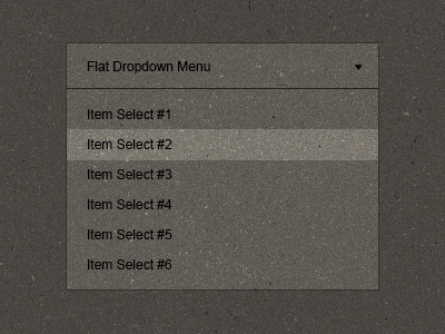 Flat Dropdown Menu (Psd) by Wassim on Dribbble