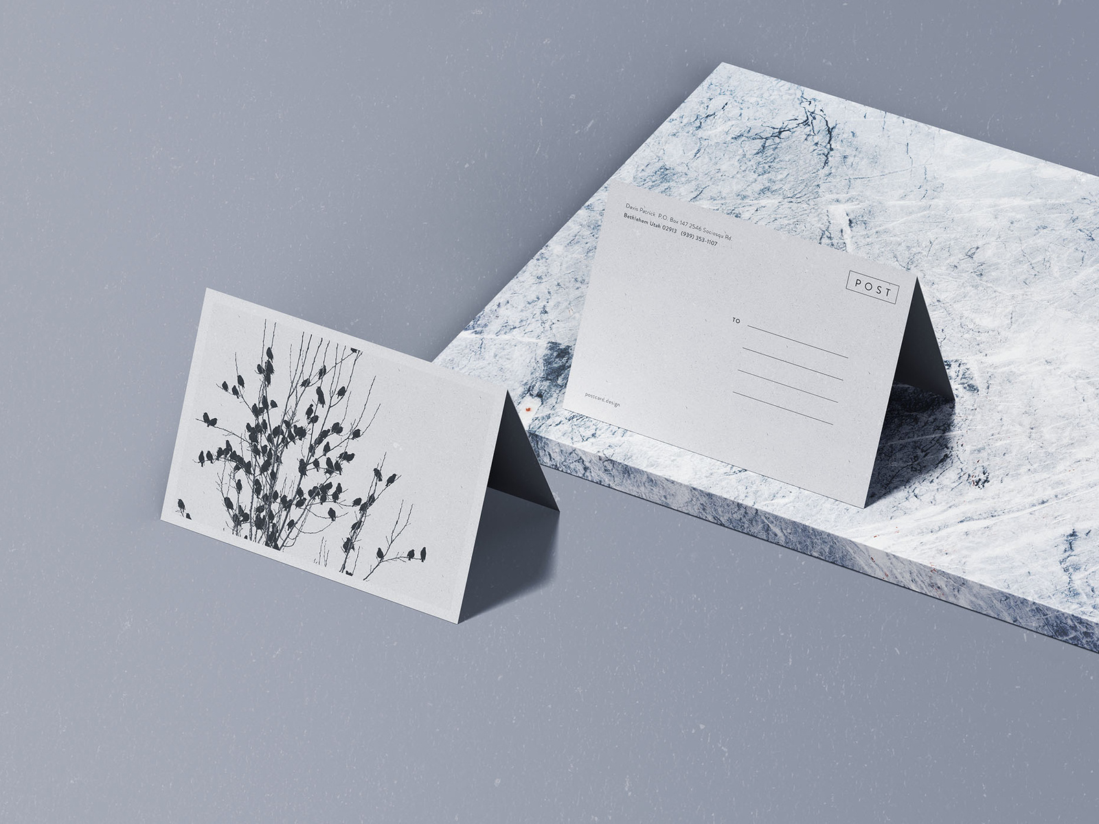 Folded Postcard Mockup by Wassim on Dribbble