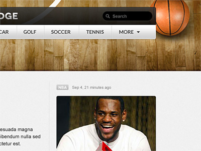 Sportedge Header NBA by Brizy Builder on Dribbble