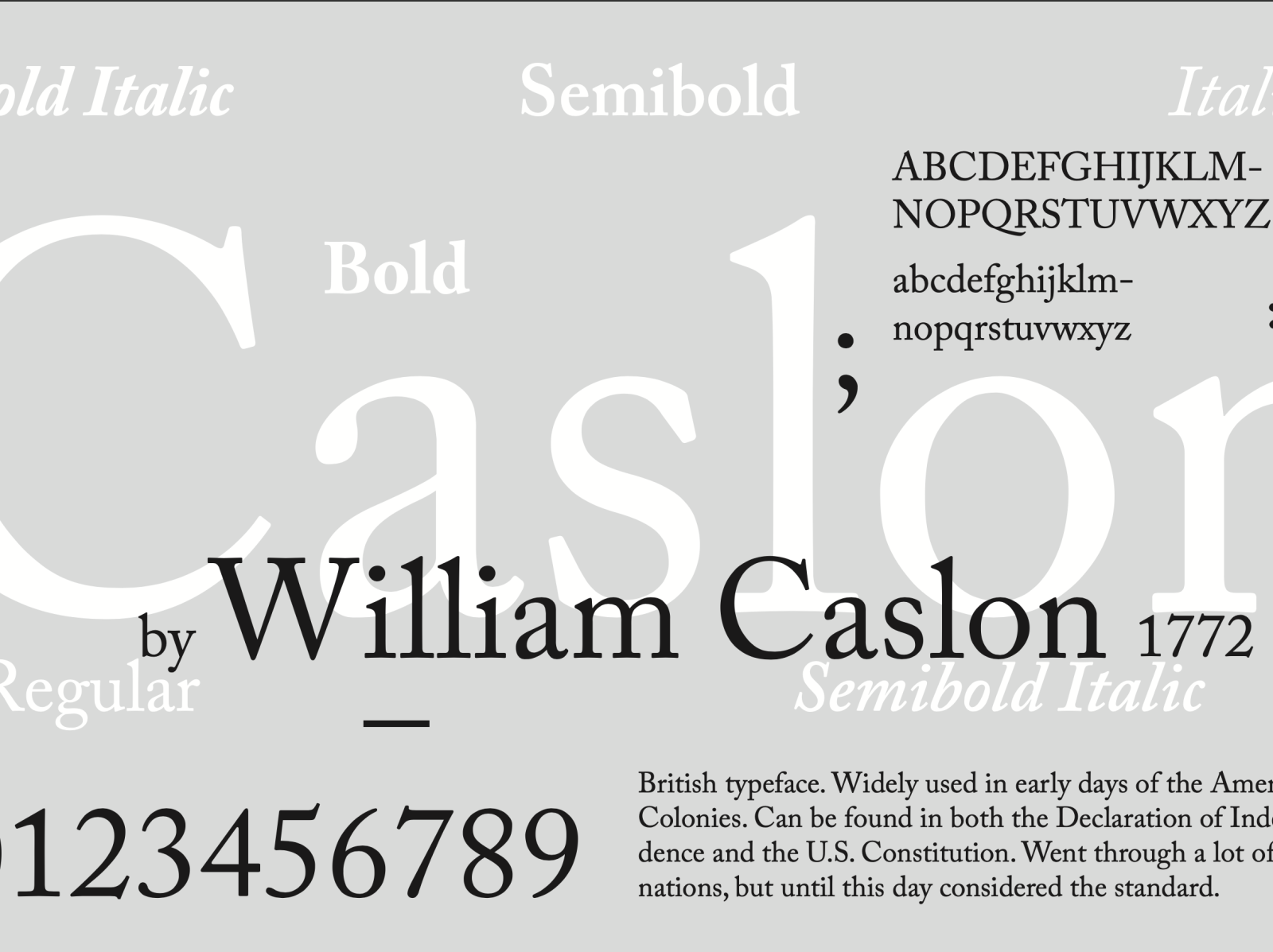 Type Families Poster Series- Caslon by Maria Gornostaeva Tan on Dribbble