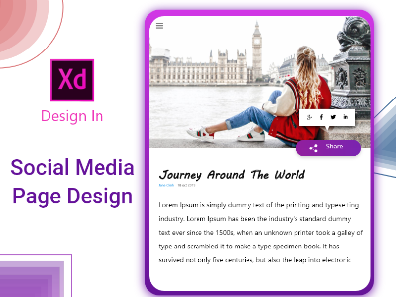 Social Media Page Design | Design In Adobe XD by Nazir Sayyed on Dribbble