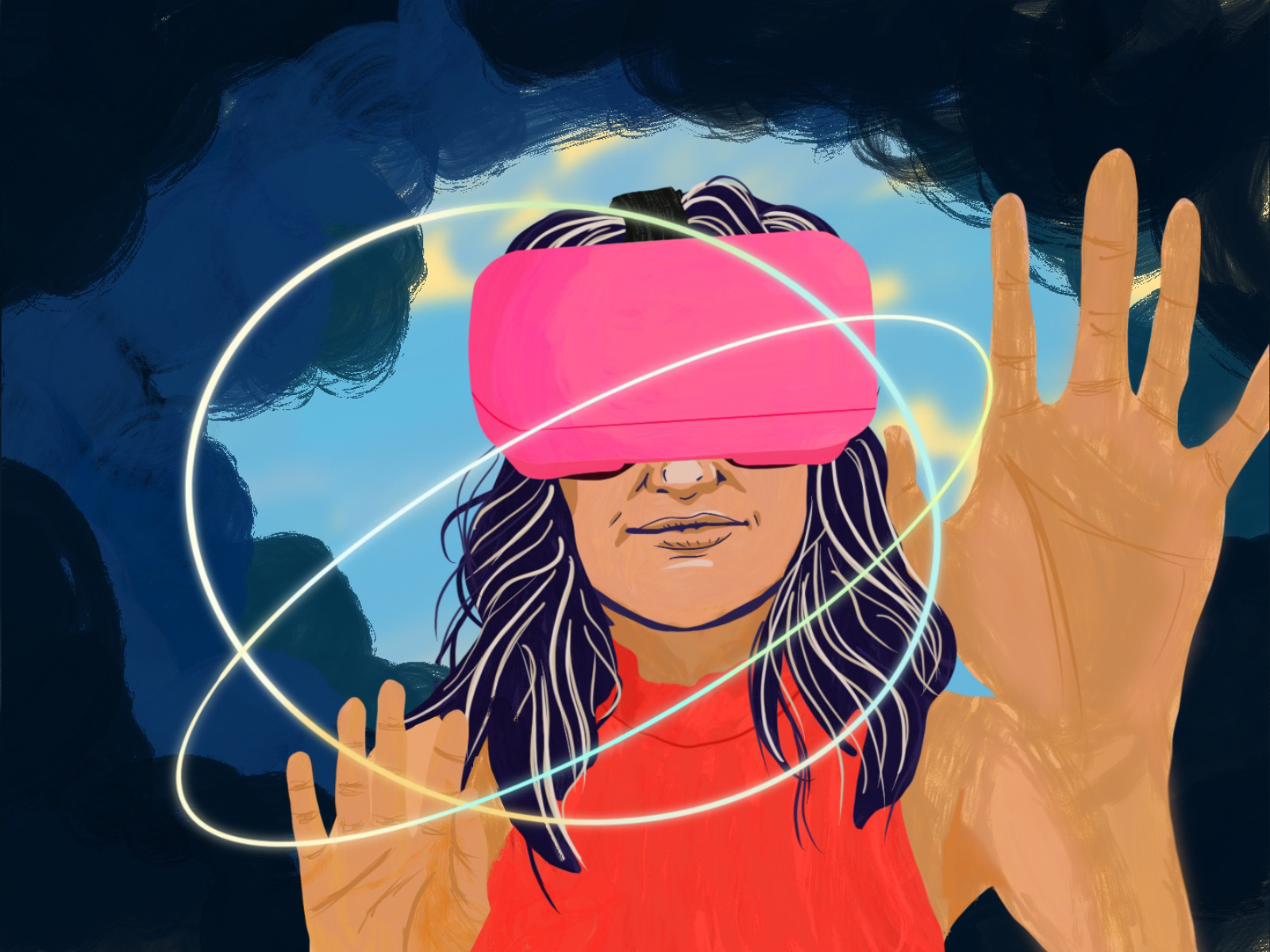 VR illustration by Praneeth Jonnala on Dribbble