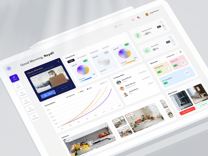 Smart Home Dashboard designs, themes, templates and downloadable ...