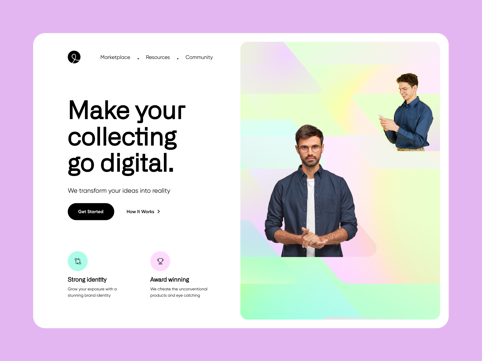 Agency web Header Design by Glow on Dribbble