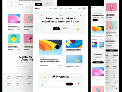 Blog Page | Startup Agency Website by Glow for Piqo Design on Dribbble
