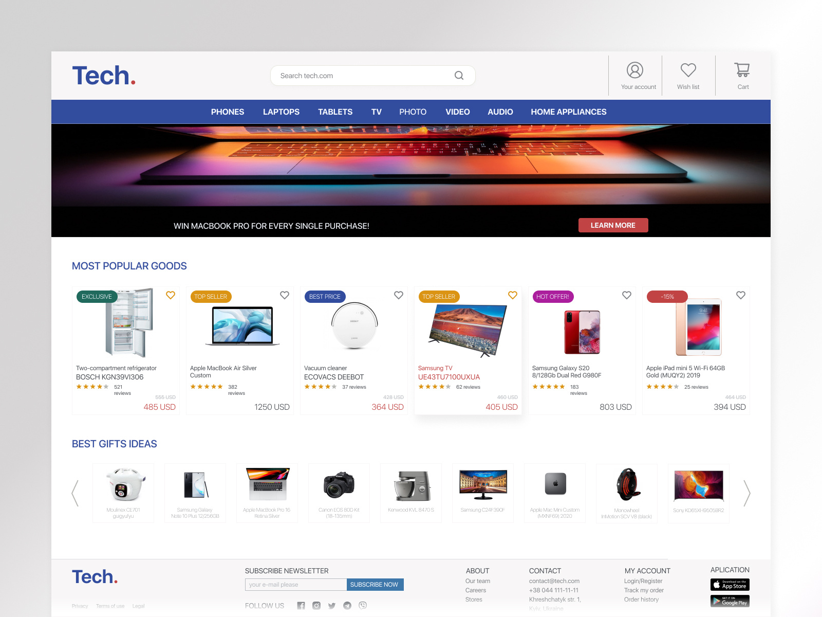 Online shop main page concept by Andrii Sergan on Dribbble