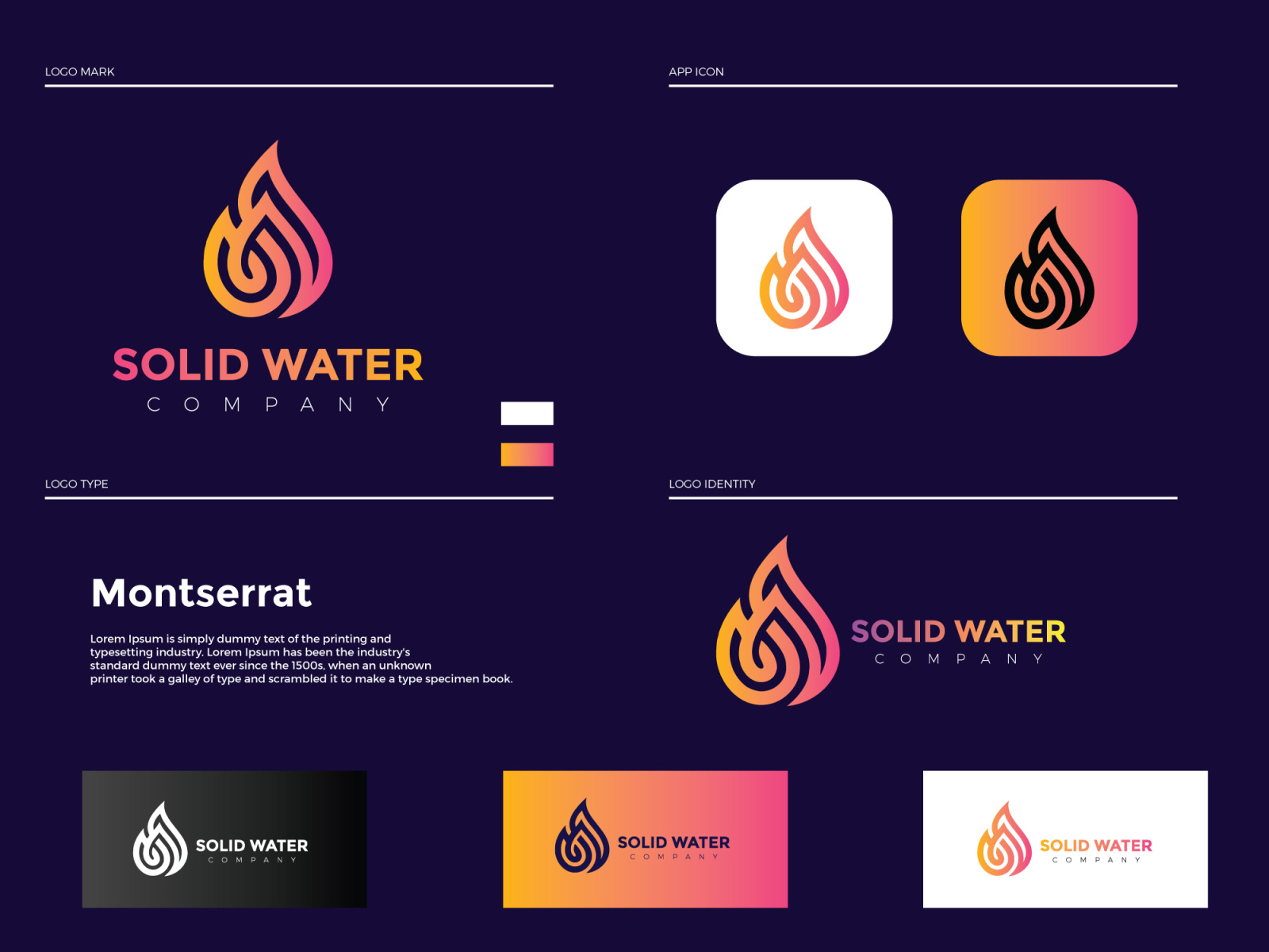 Water Logo by Monmohon on Dribbble