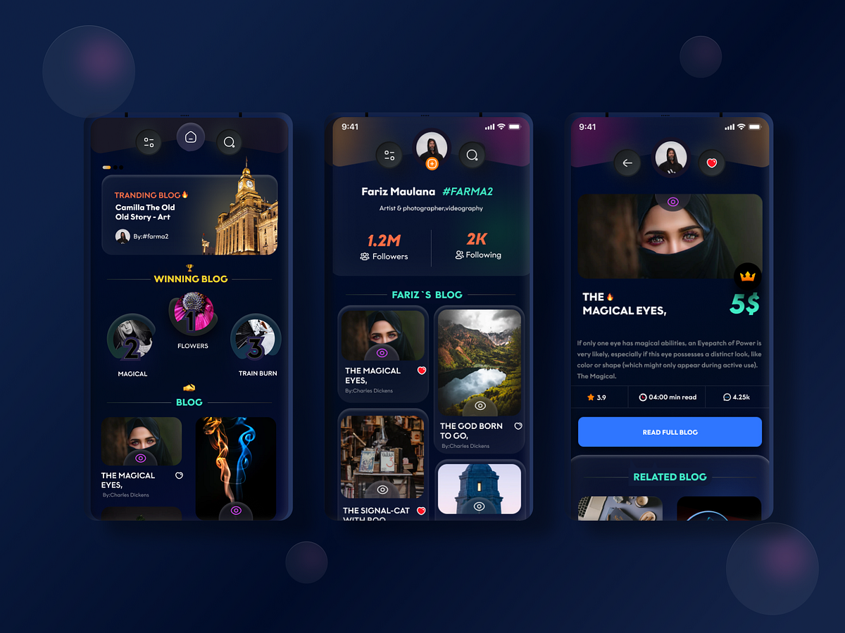 Browse thousands of Blog App images for design inspiration | Dribbble