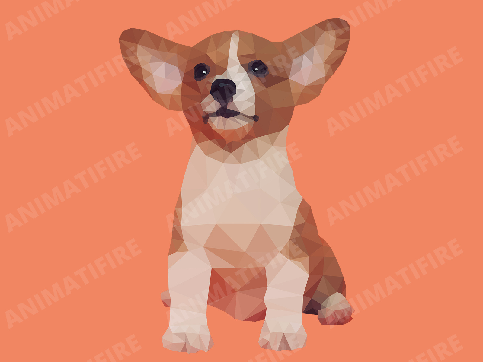 polygon dog by Animatifire on Dribbble