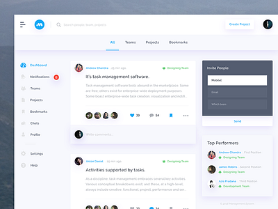Task Managing UI by Mandeep Kundu on Dribbble