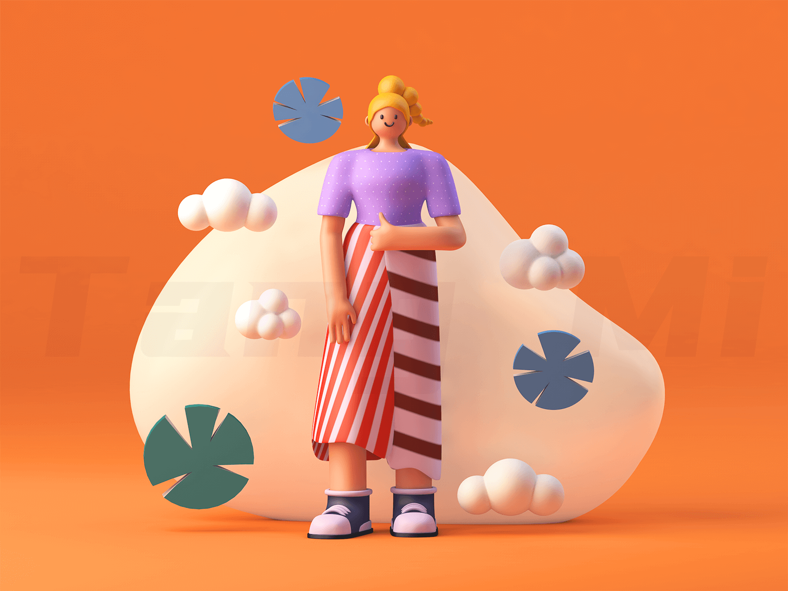 Cinema 4D character illustration by 糖米Tammy on Dribbble
