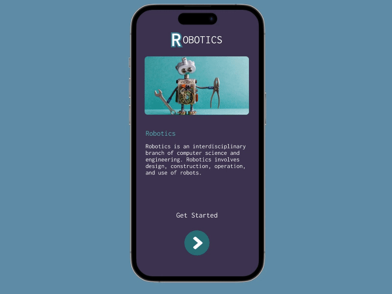 Robotics Application by Swaminathan on Dribbble