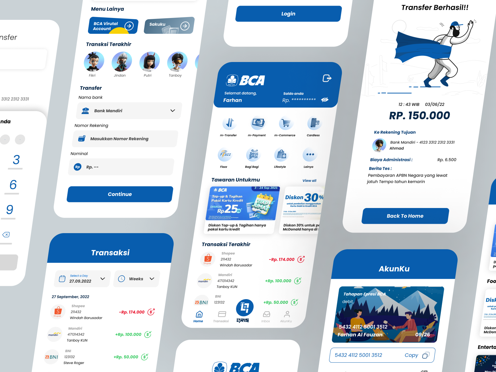BCA Mbanking - Redesign by Farhan Al fauzan on Dribbble