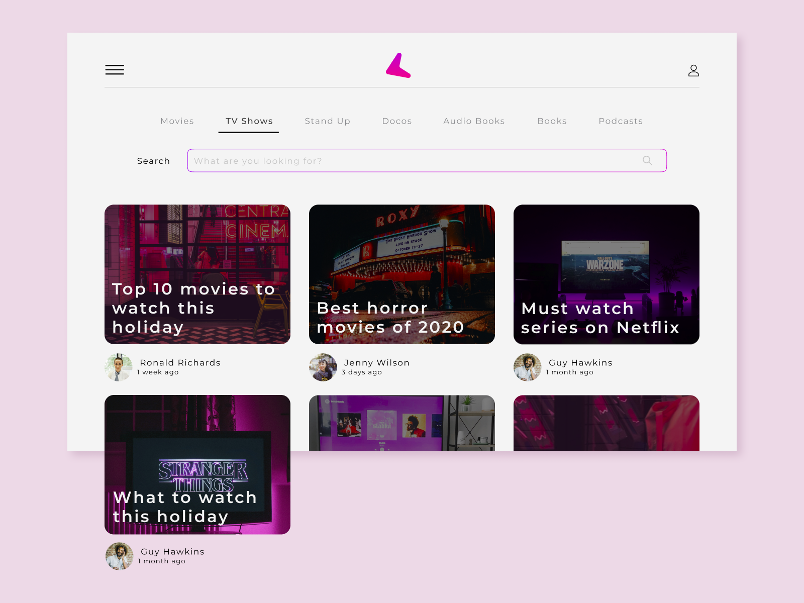 Blog website by Vrinda Prajapati on Dribbble