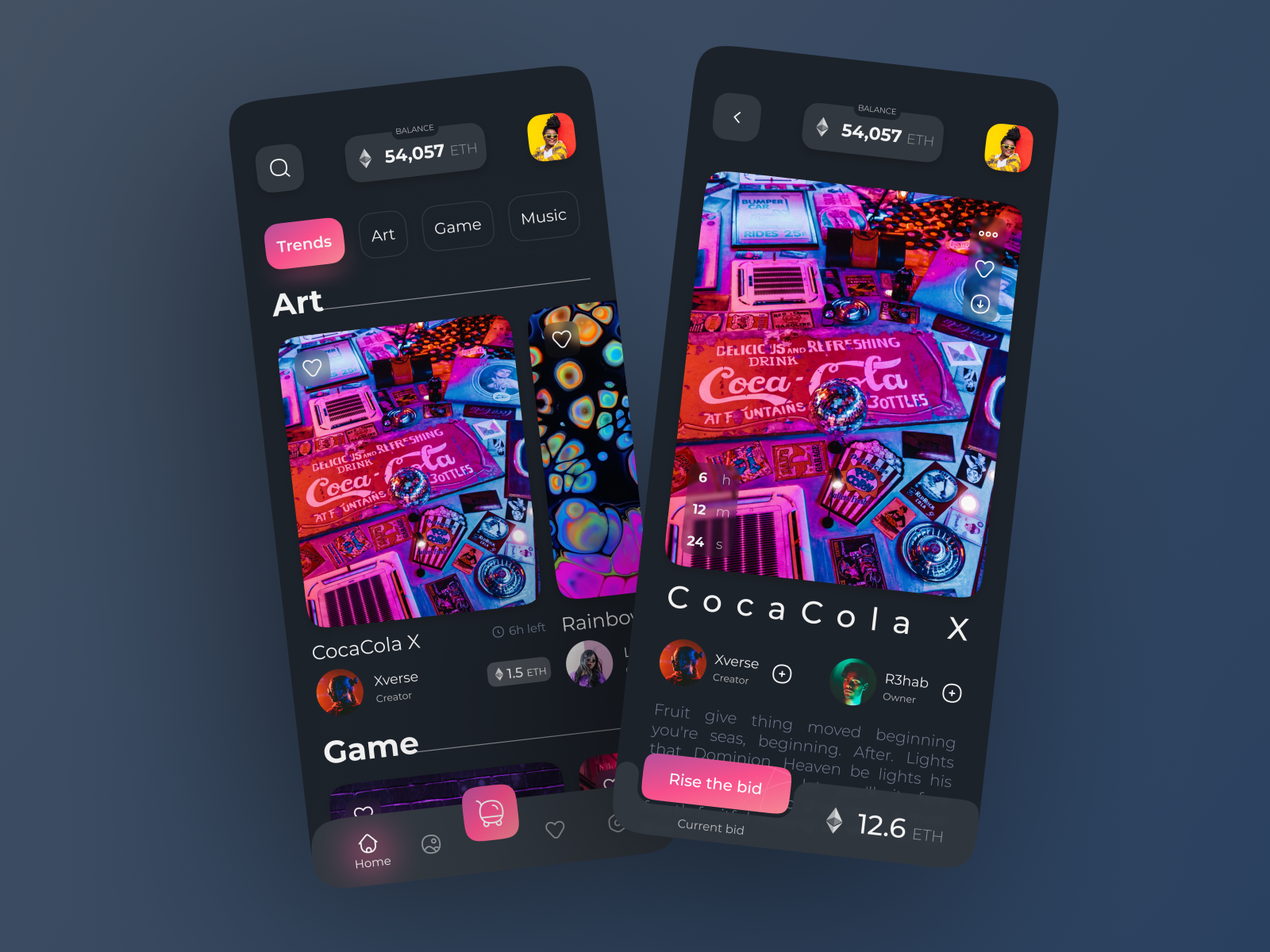 NFT Marketplace Concept by Arya Badkoubeh for Wolfe Labs on Dribbble