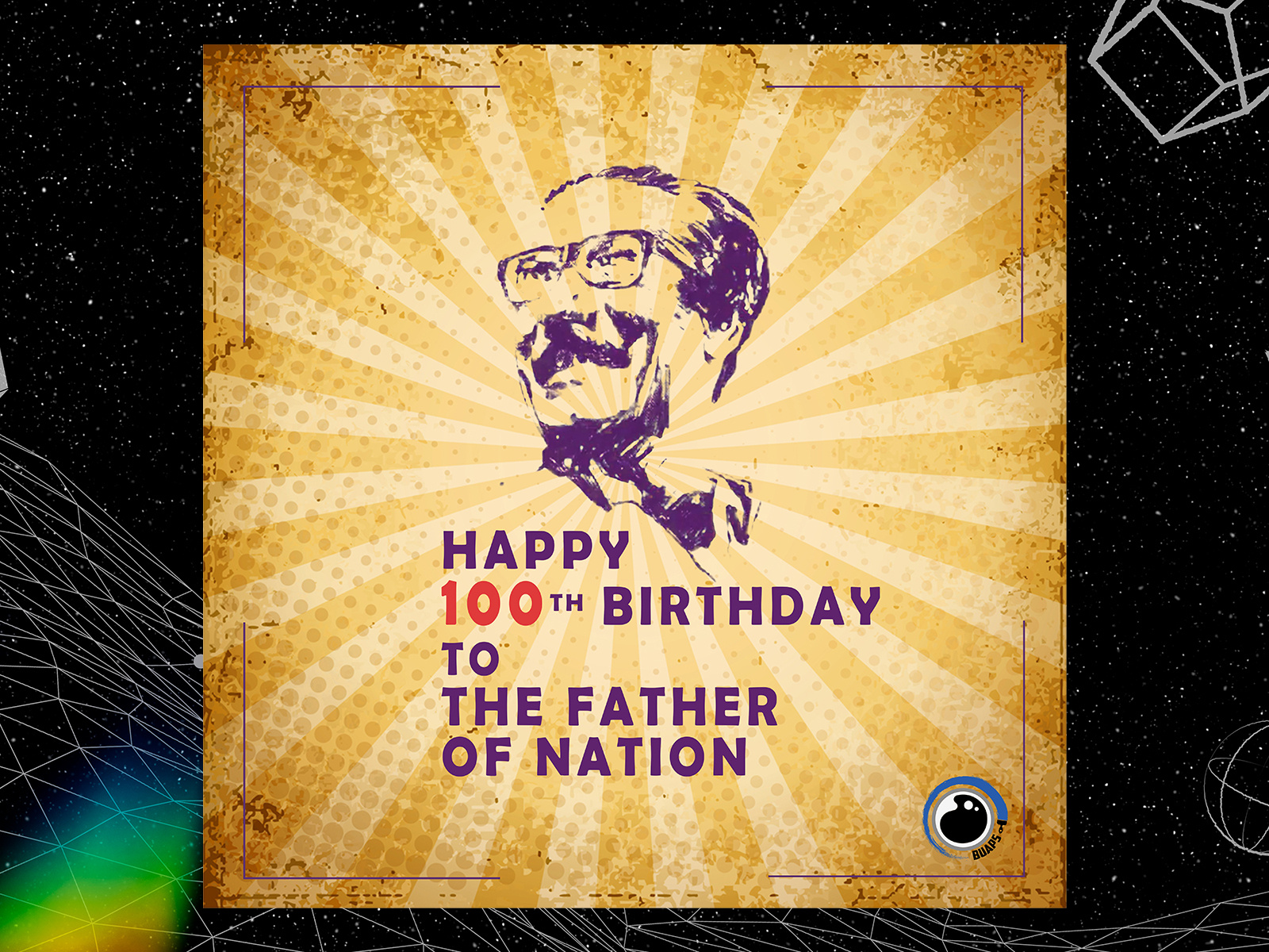 Birthday poster (Bangobandhu Sheikh Mujib) by Aminul Haque on Dribbble