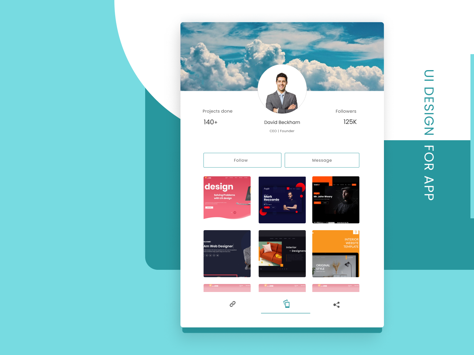 Profile Card UI Design by Hamza Shah on Dribbble