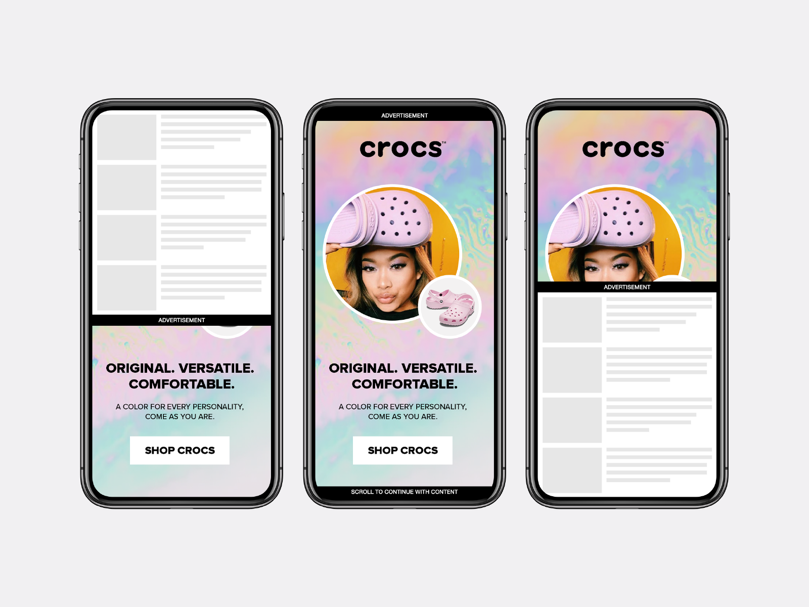 Crocs Mobile Advertisement by Renee Collins on Dribbble