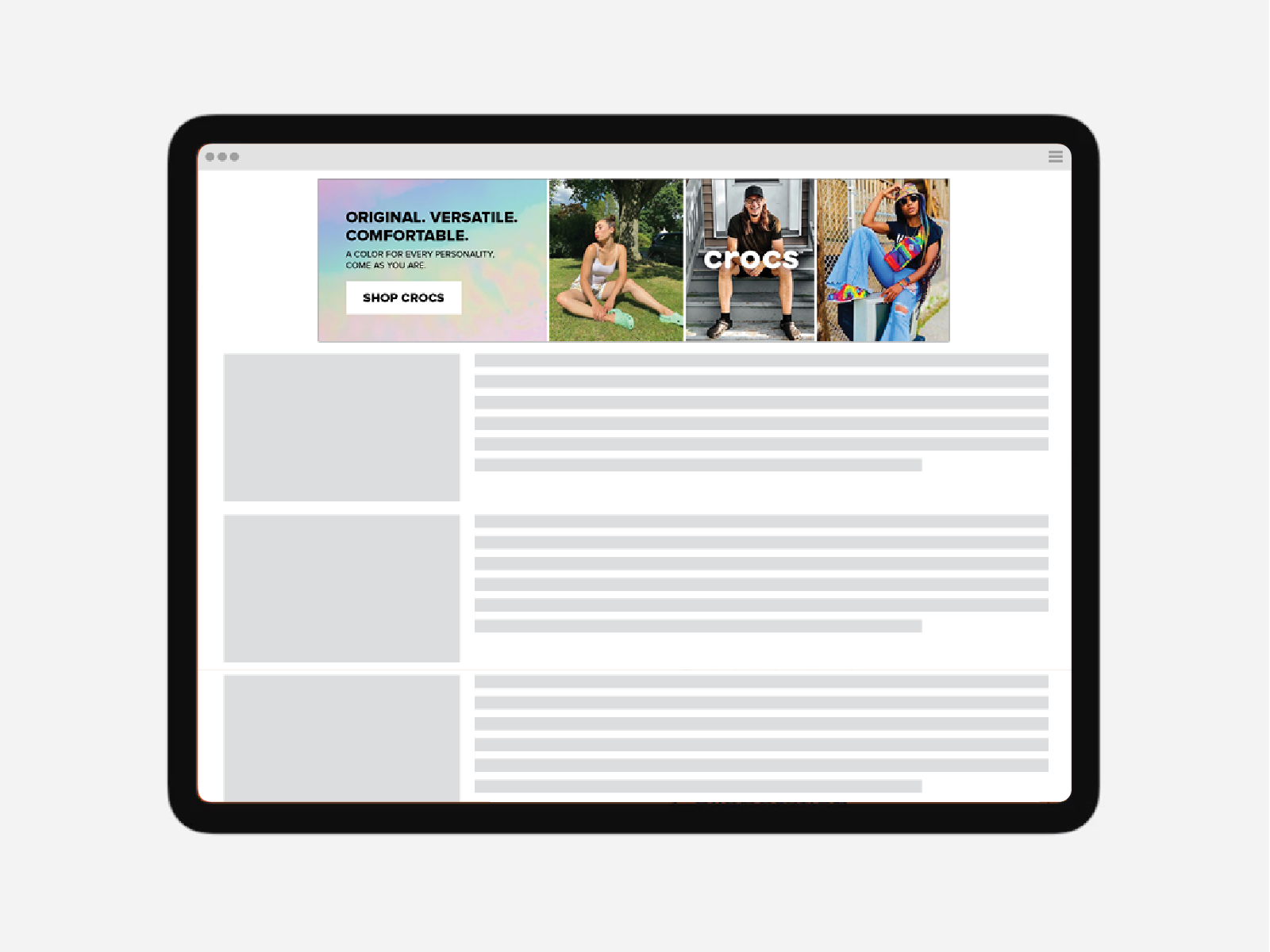 Crocs Advertising Banner by Renee Collins on Dribbble