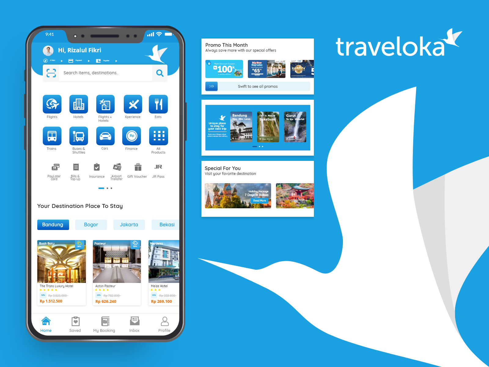Traveloka Apps by Rizalul Fikri on Dribbble