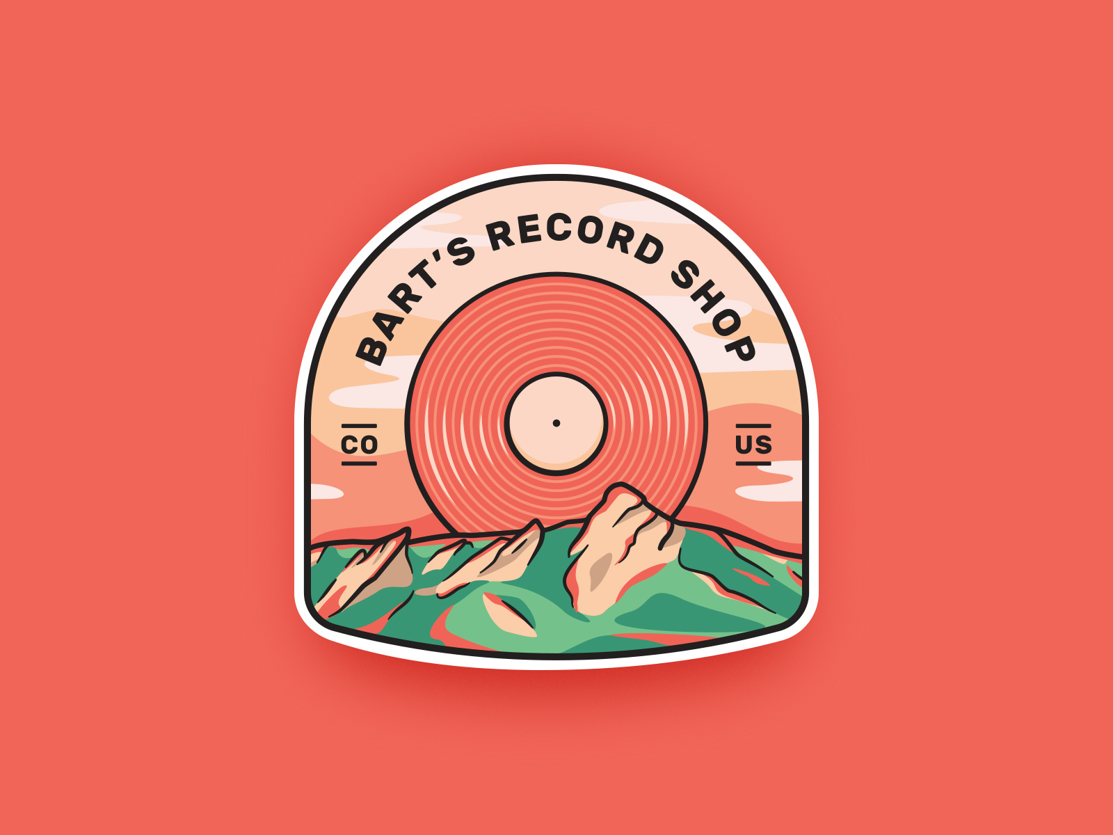Label for the record shop by Anton Zaderaka for syncrely on Dribbble