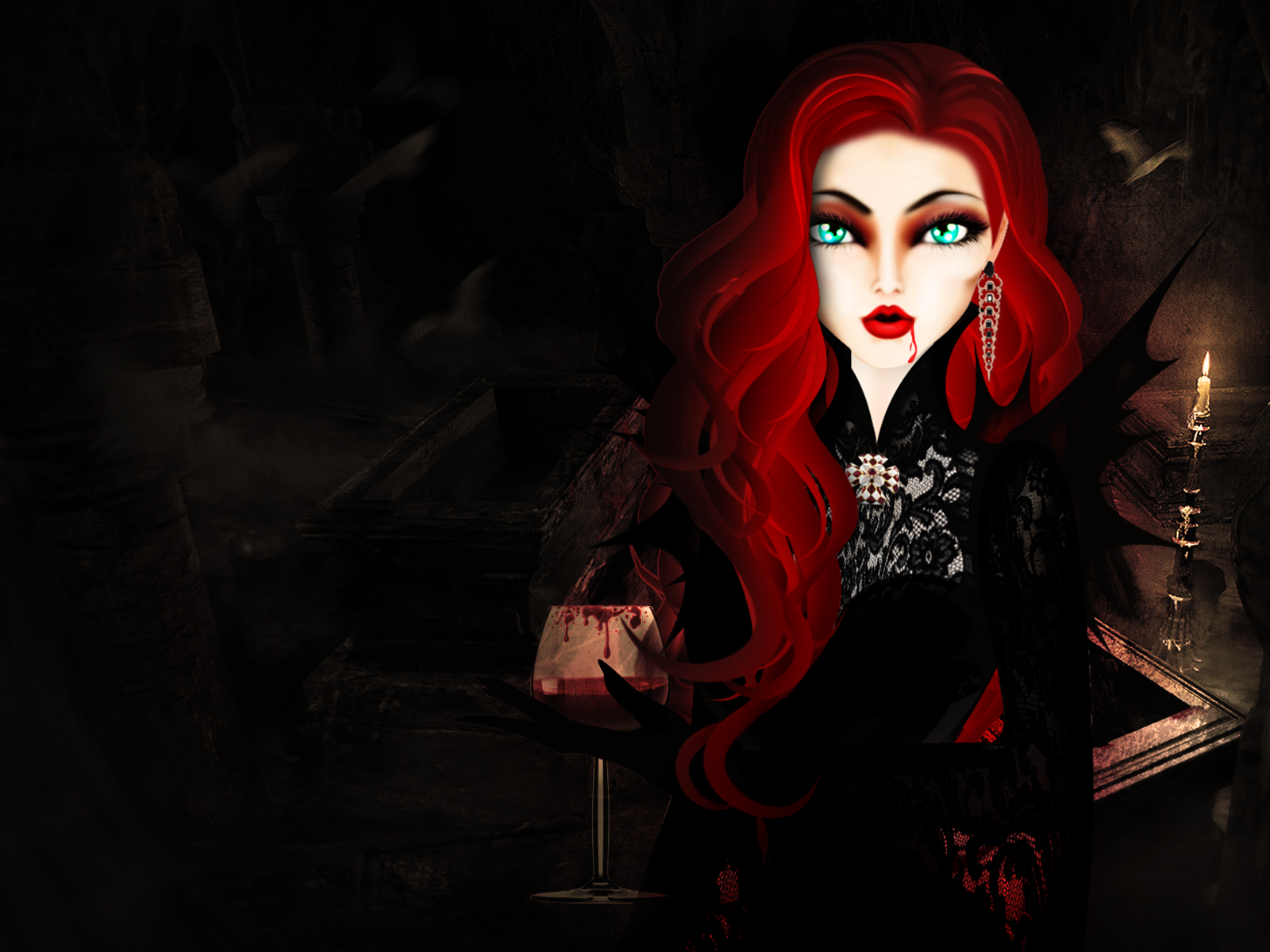 Fashion Monsters Vampire Erzabetha Bathory by Jorge Ochoa on Dribbble