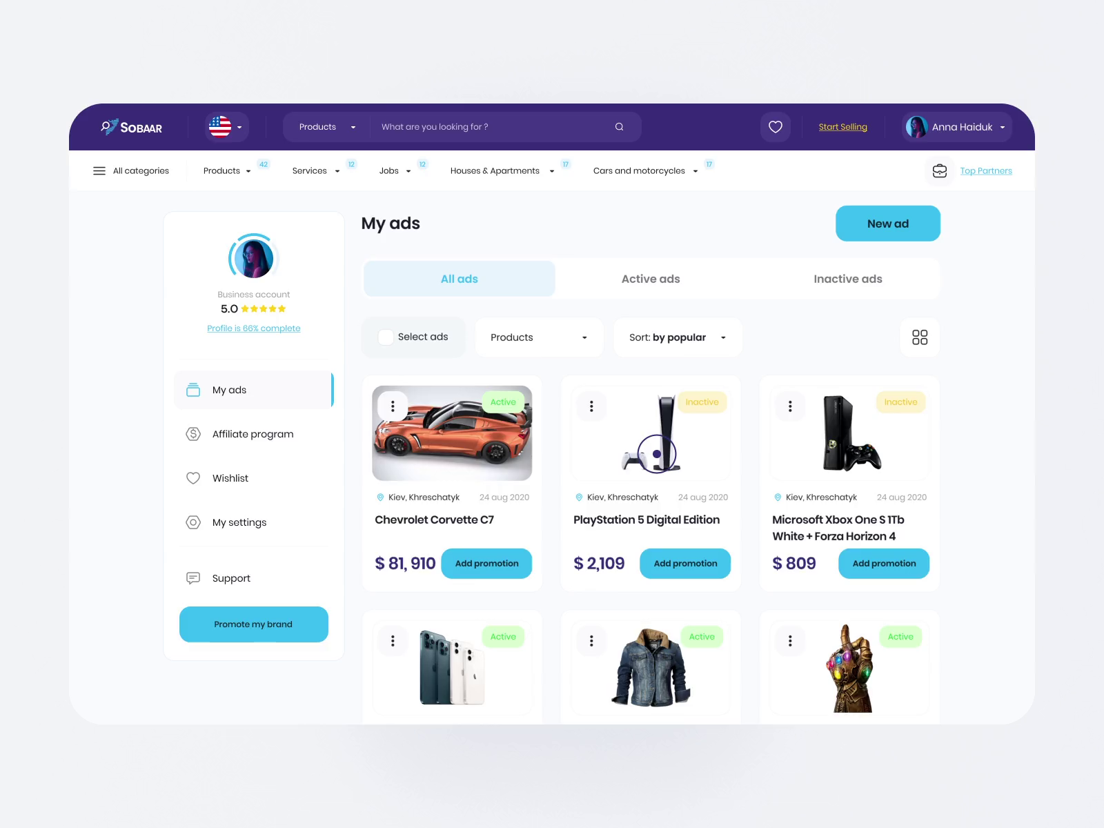 Web App Marketplace by takasho® on Dribbble