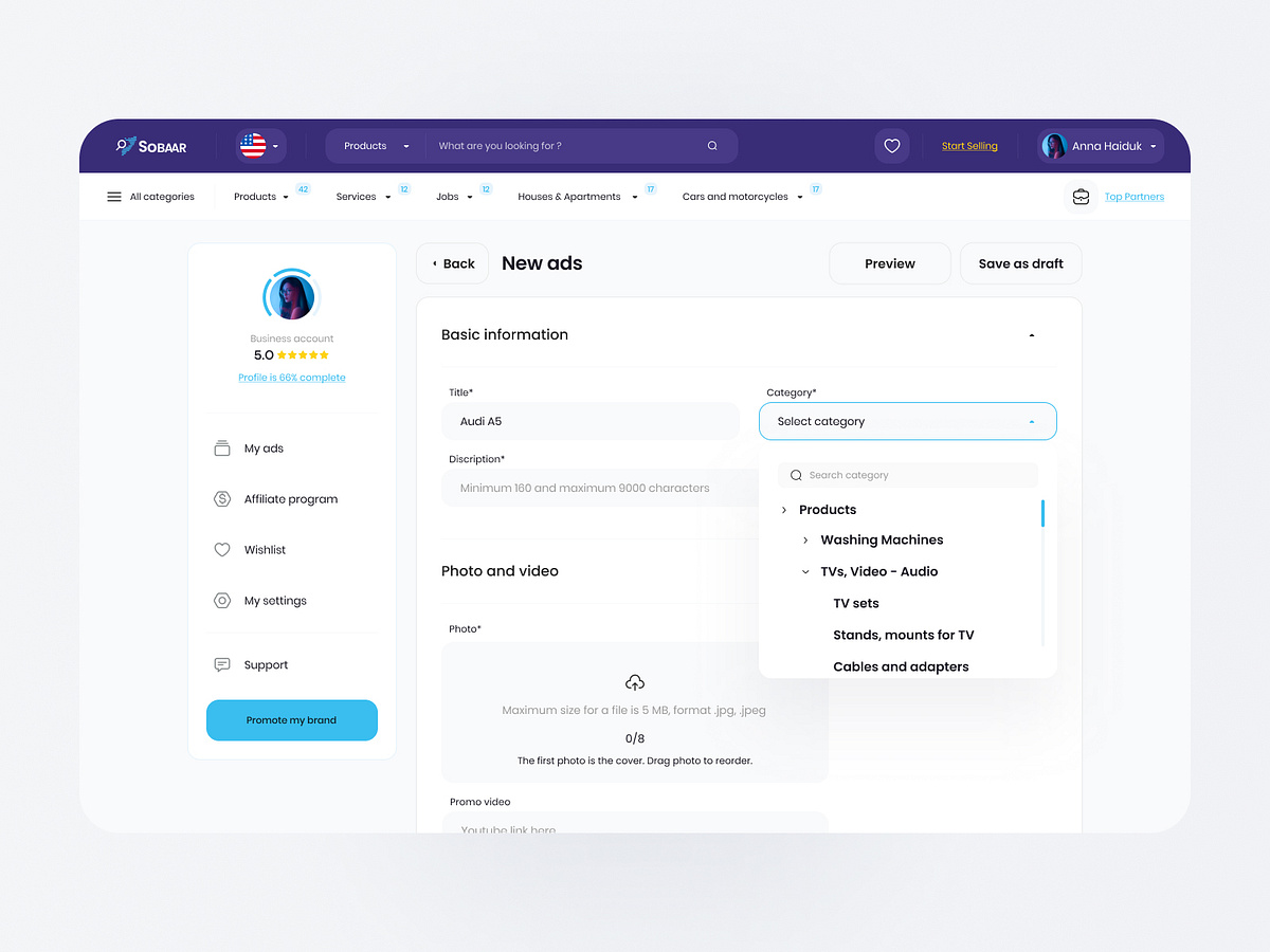 Web App Marketplace by Takasho® Agency on Dribbble