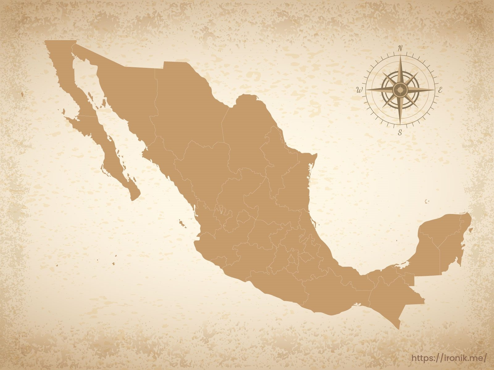 Mexico map by Anthon on Dribbble