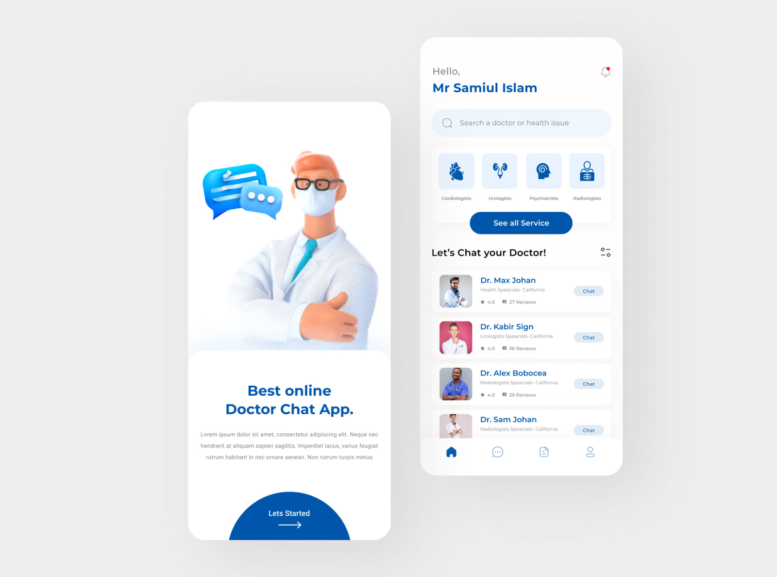 Doctor Apps Appointed Chat Design by Samiul Islam on Dribbble