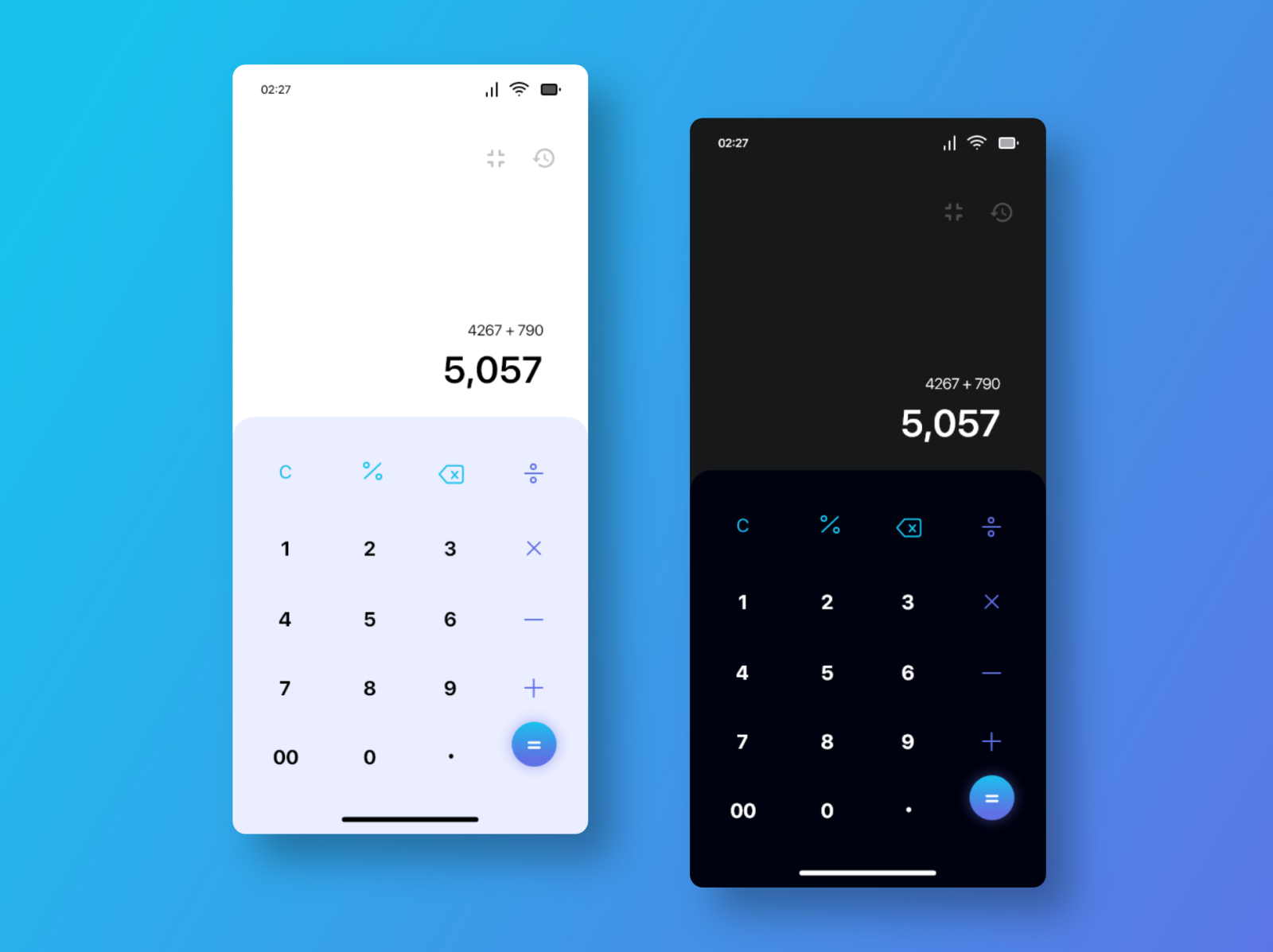 Calculator ui design by Arya Nair on Dribbble