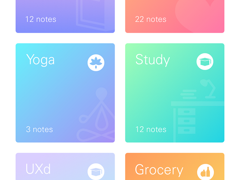 Notes App by Victoria on Dribbble