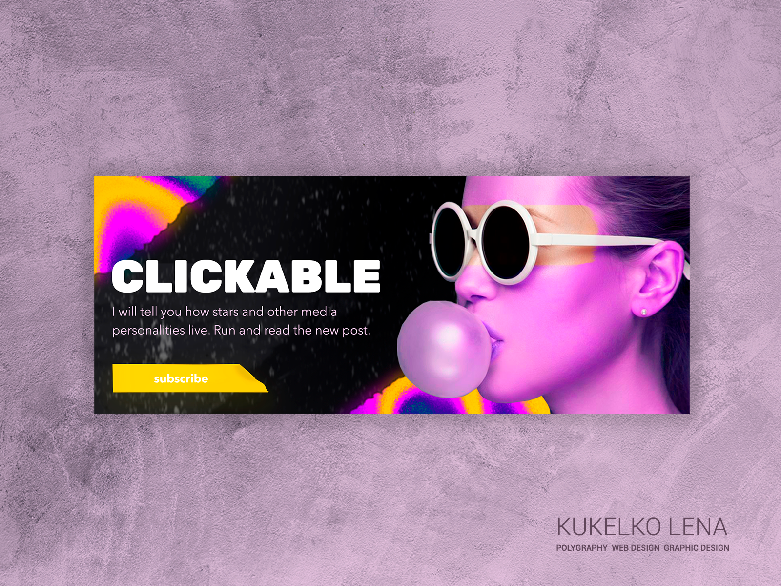 Facebook banner for a group by Elena on Dribbble