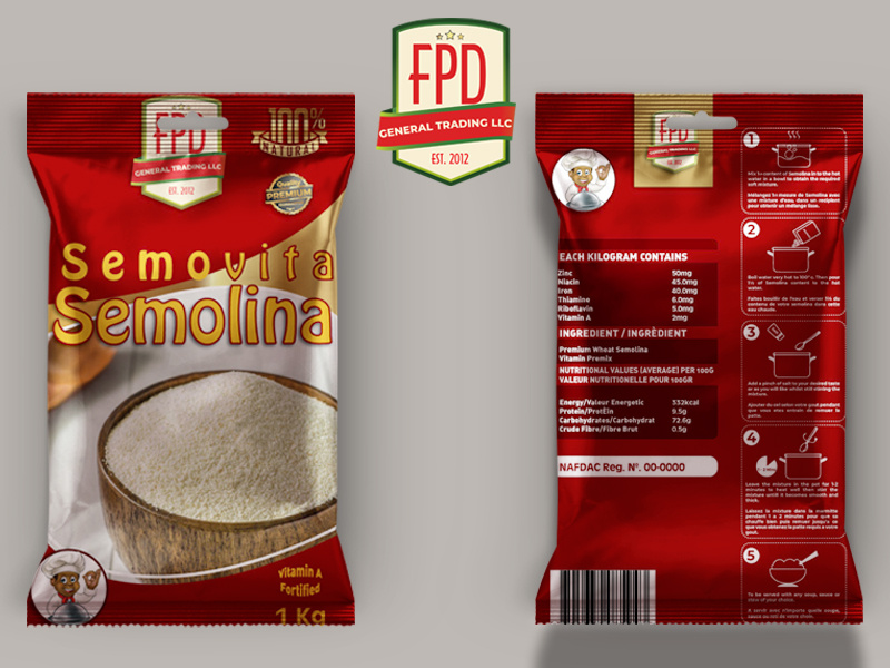 Semolina packaging by Sight Seer on Dribbble