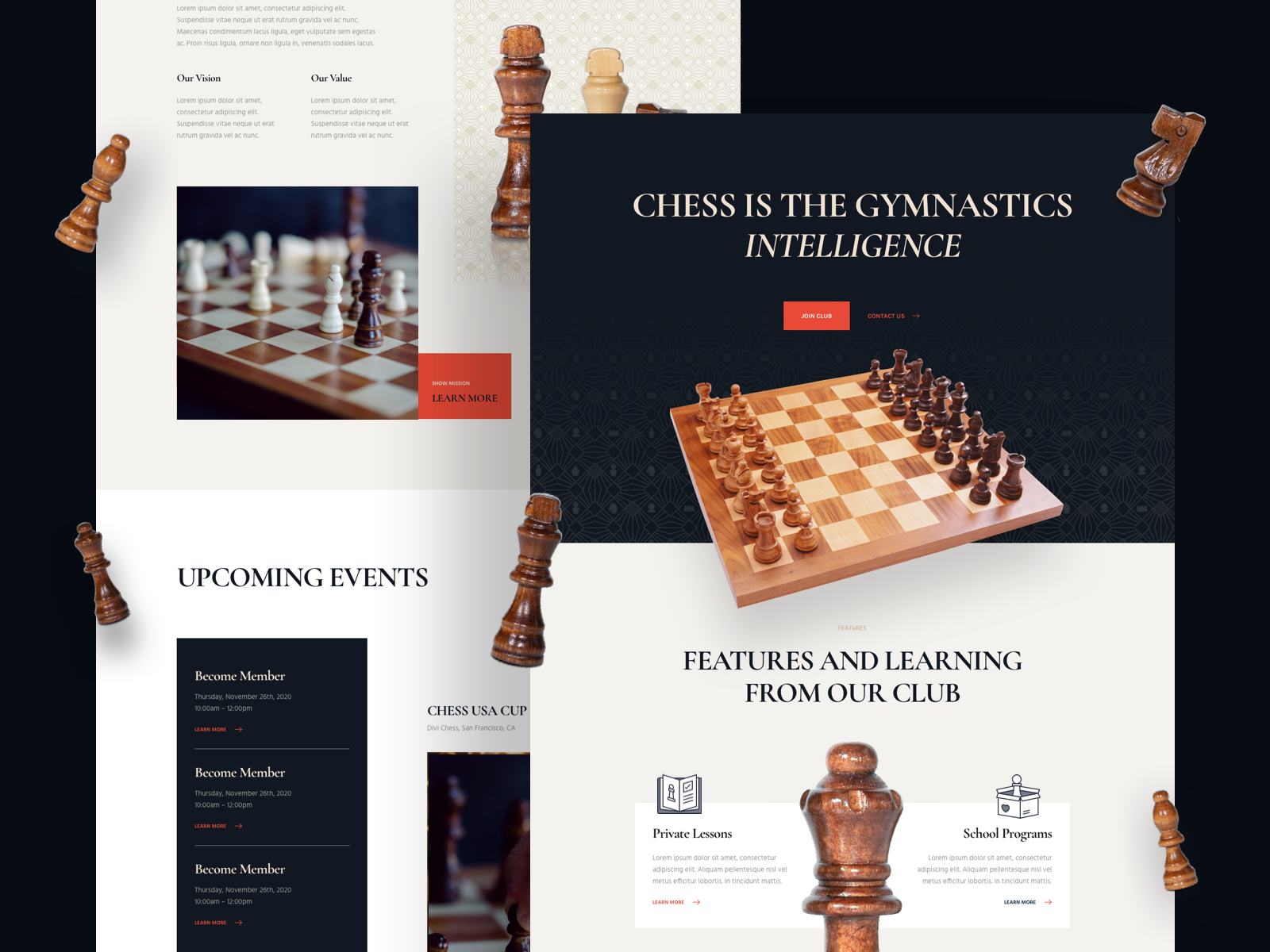 Chess Club by Zaib Ali for Elegant Themes on Dribbble