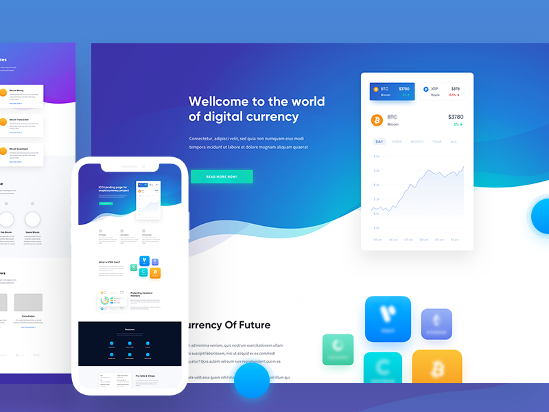 Crypto - Sneak Peak by Zaib Ali for Elegant Themes on Dribbble