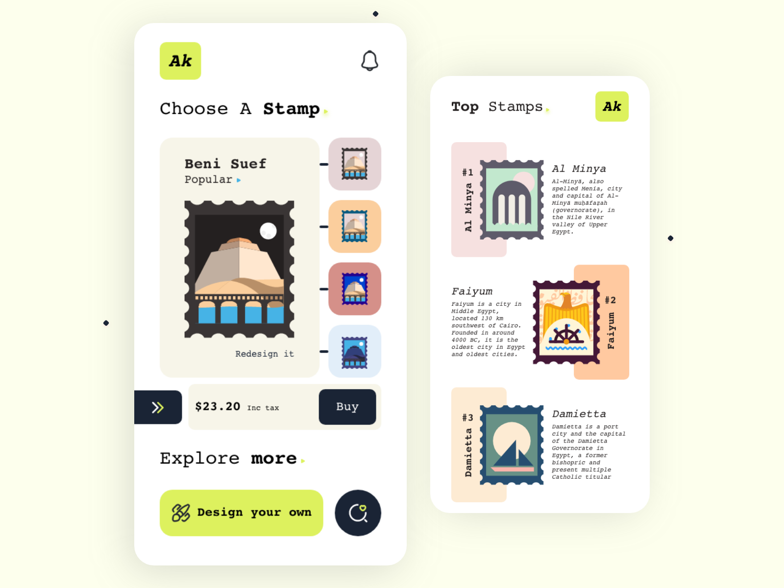 Stamp shop (Create or buy) by Moksha Jaiswal on Dribbble