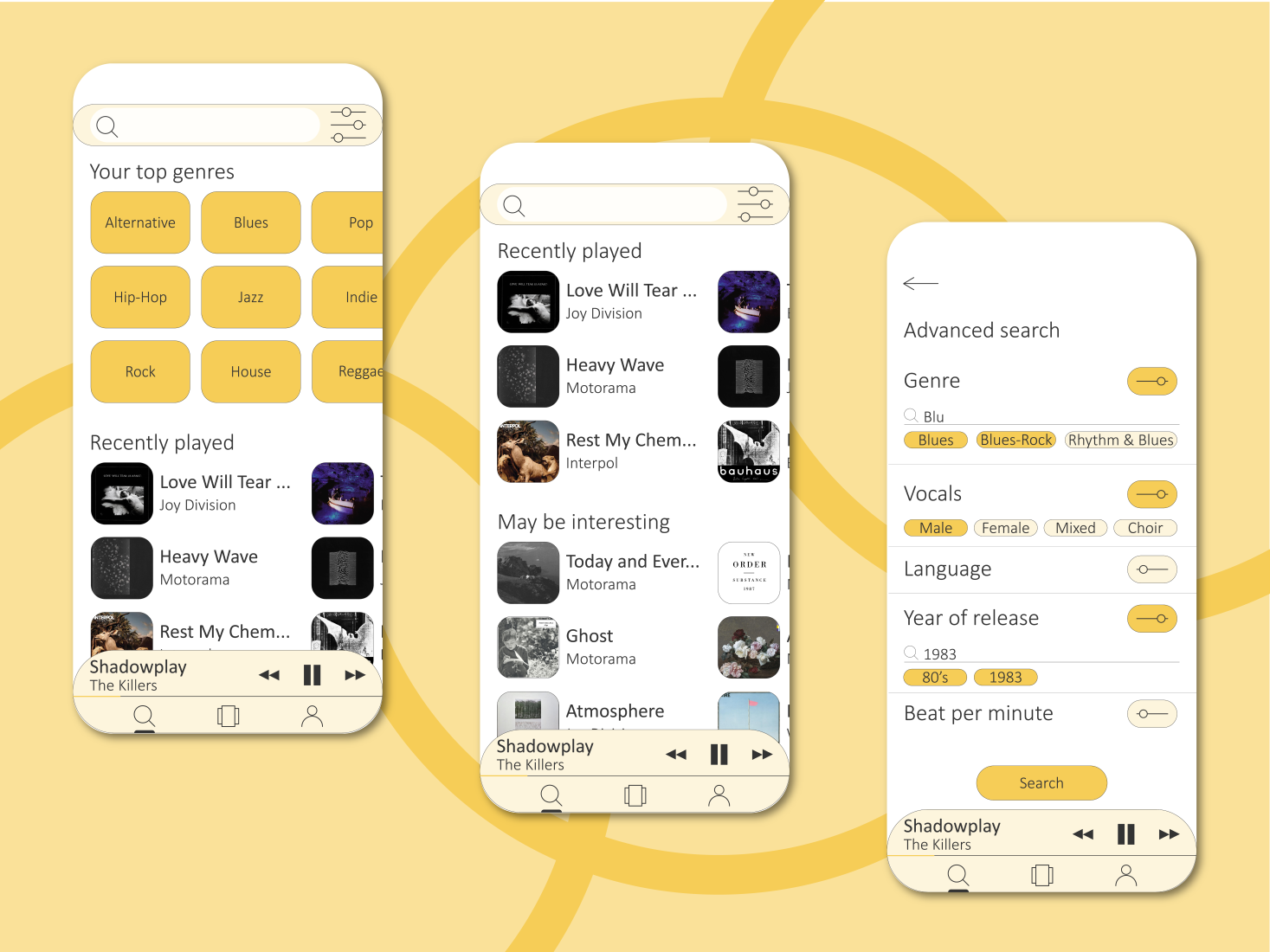 Advanced music search rework by meza on Dribbble