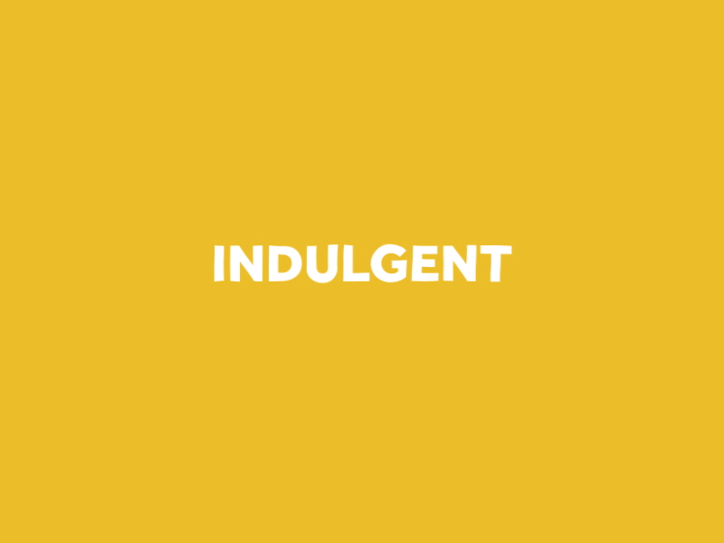 Word GIF #65 - Indulgent! by Ethan Barnowsky for LooseKeys on Dribbble