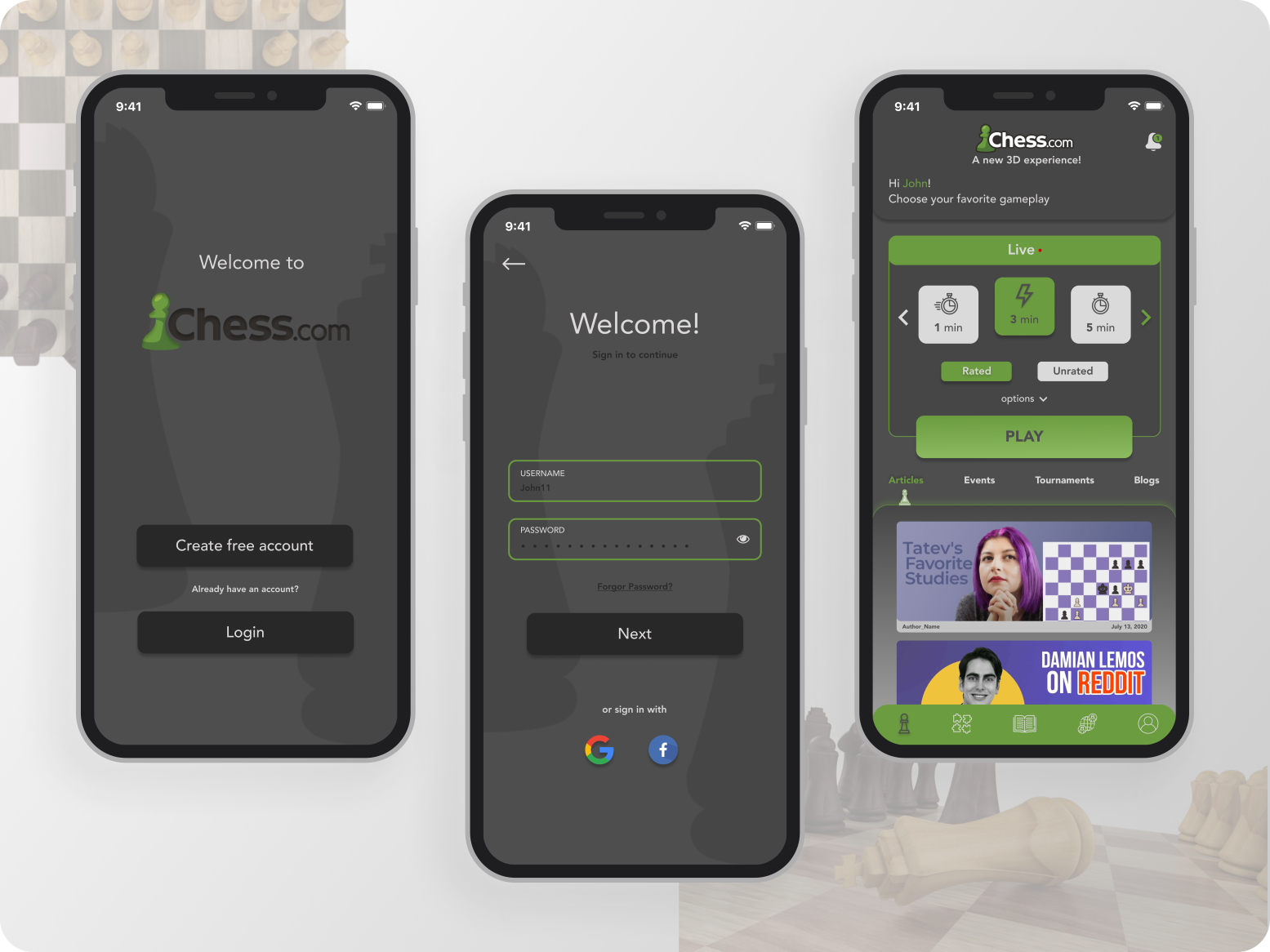 Chess.com - App Redesign #1 by Harshil Bhandari on Dribbble