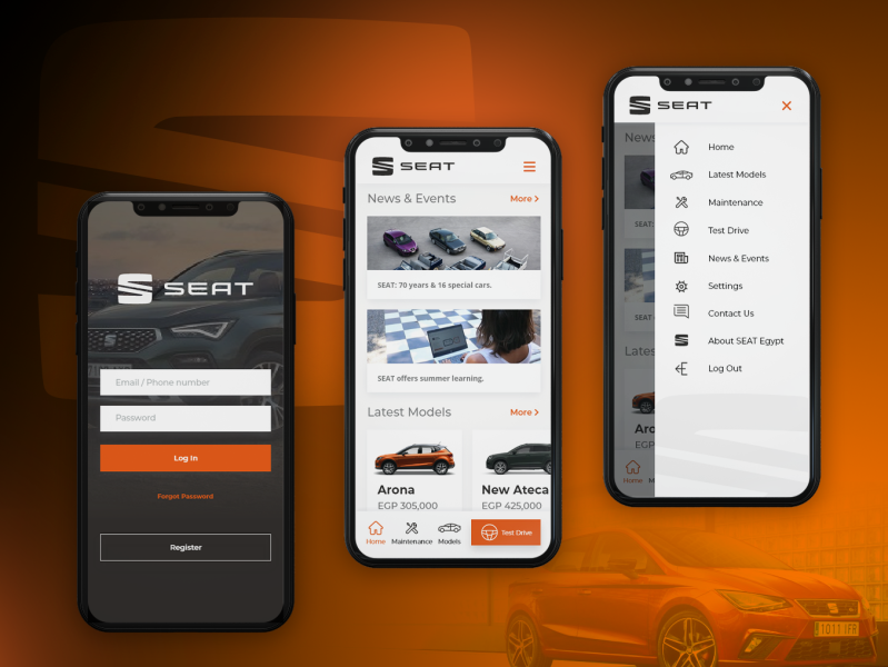 seat app by Ziyad Elgendy on Dribbble