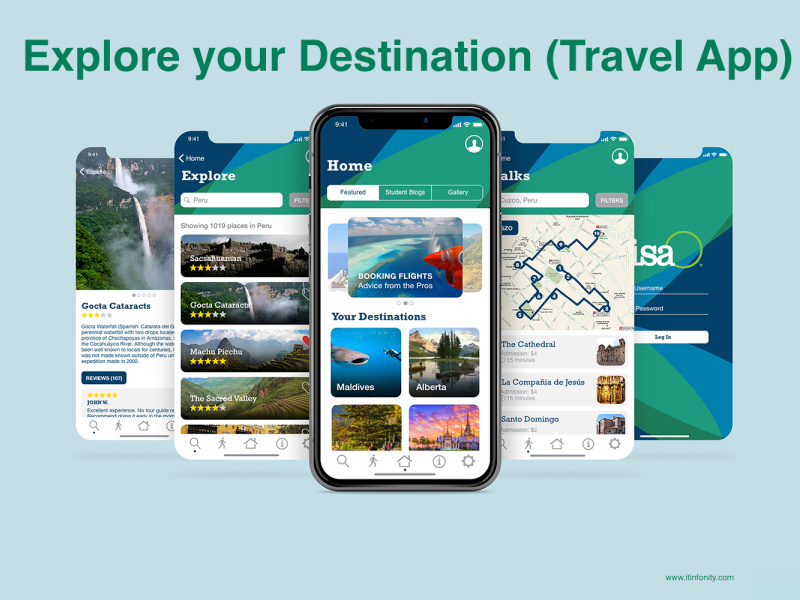 Explore your Destination - Travel App by IT Infonity on Dribbble