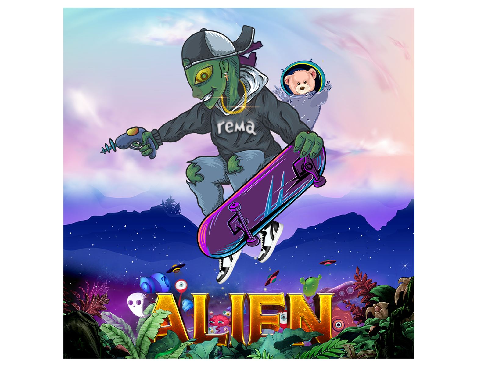 Dribbble - Rema Alien (Dribbble).png by Adeleke Segun
