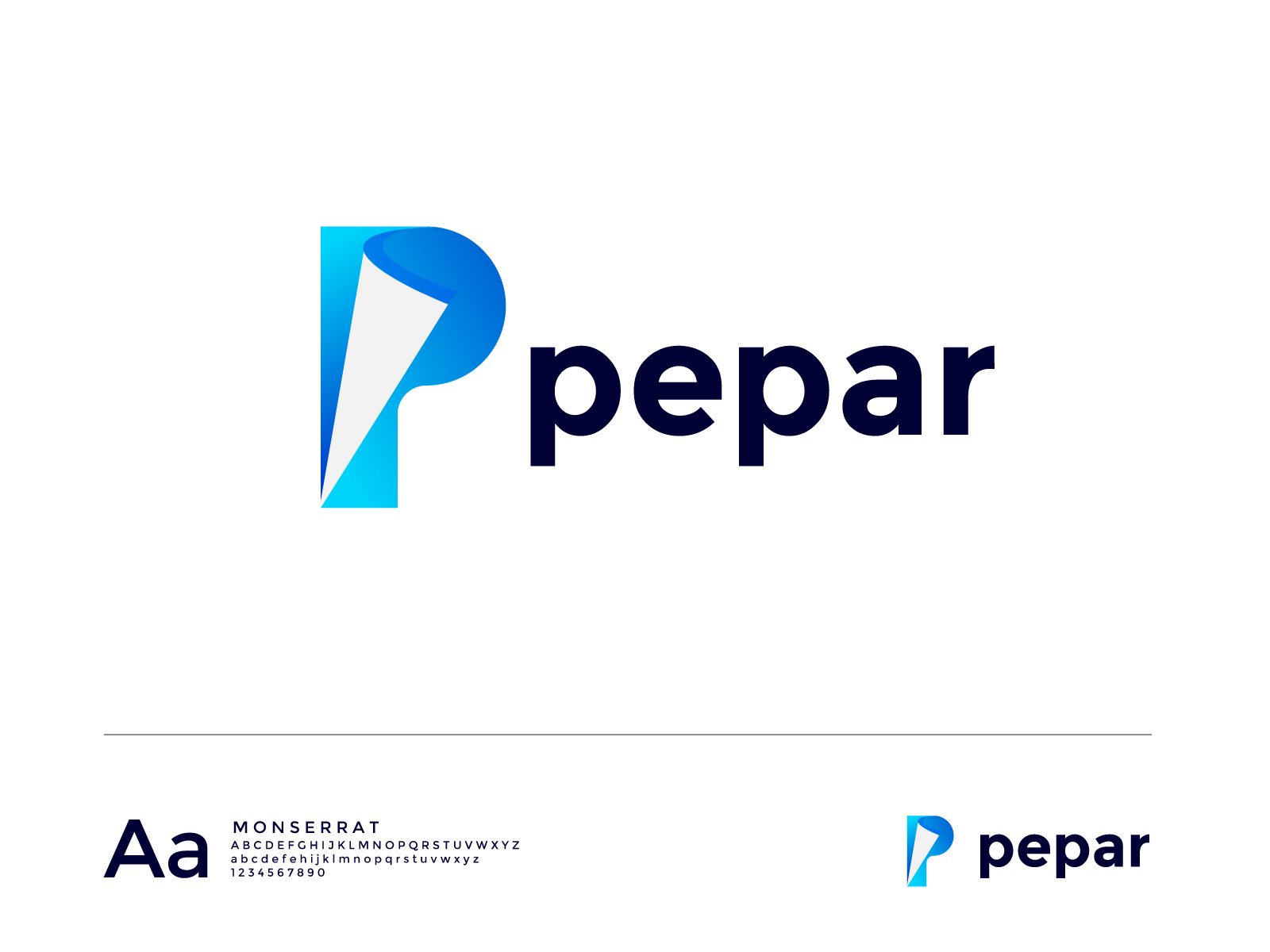 pepar modren logo design by Fahim Ahmed on Dribbble