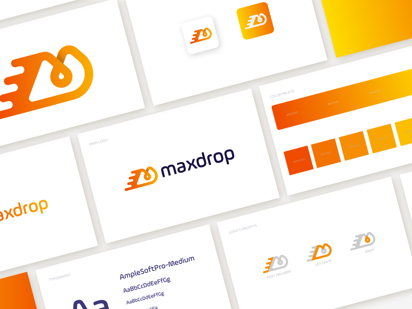maxdrop logo design by Fahim Ahmed on Dribbble