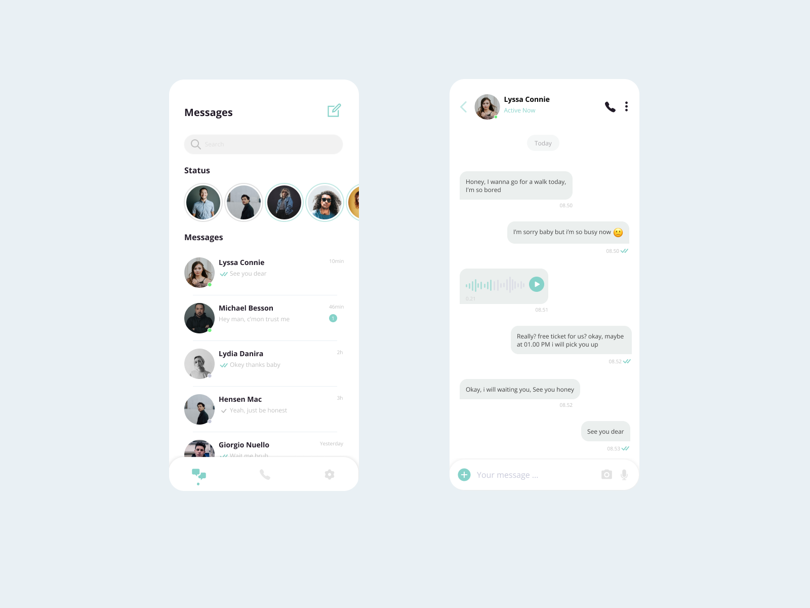 Chat Messenger Mobile App by Gufron Hawaly on Dribbble