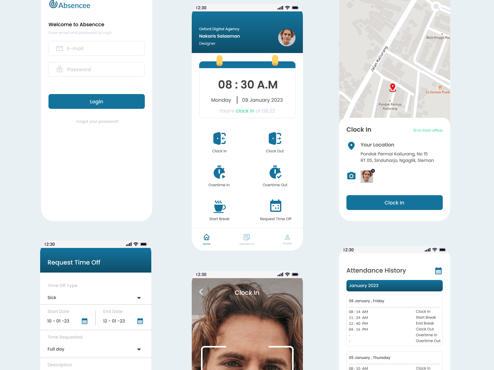 Absent Mobile App by Gufron Hawaly on Dribbble
