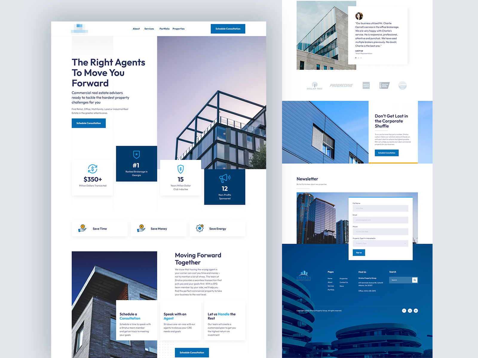 Property rental landing page design WIP by George on Dribbble