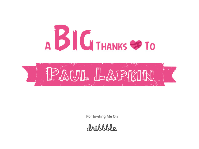 Dribble Invitation From Paul Lapkin by Ali Sayed on Dribbble